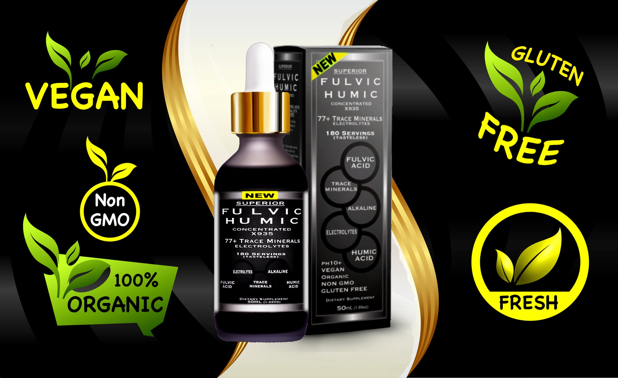 Fulvic Acid and Humic Trace Minerals Concentrated Black Drops ...